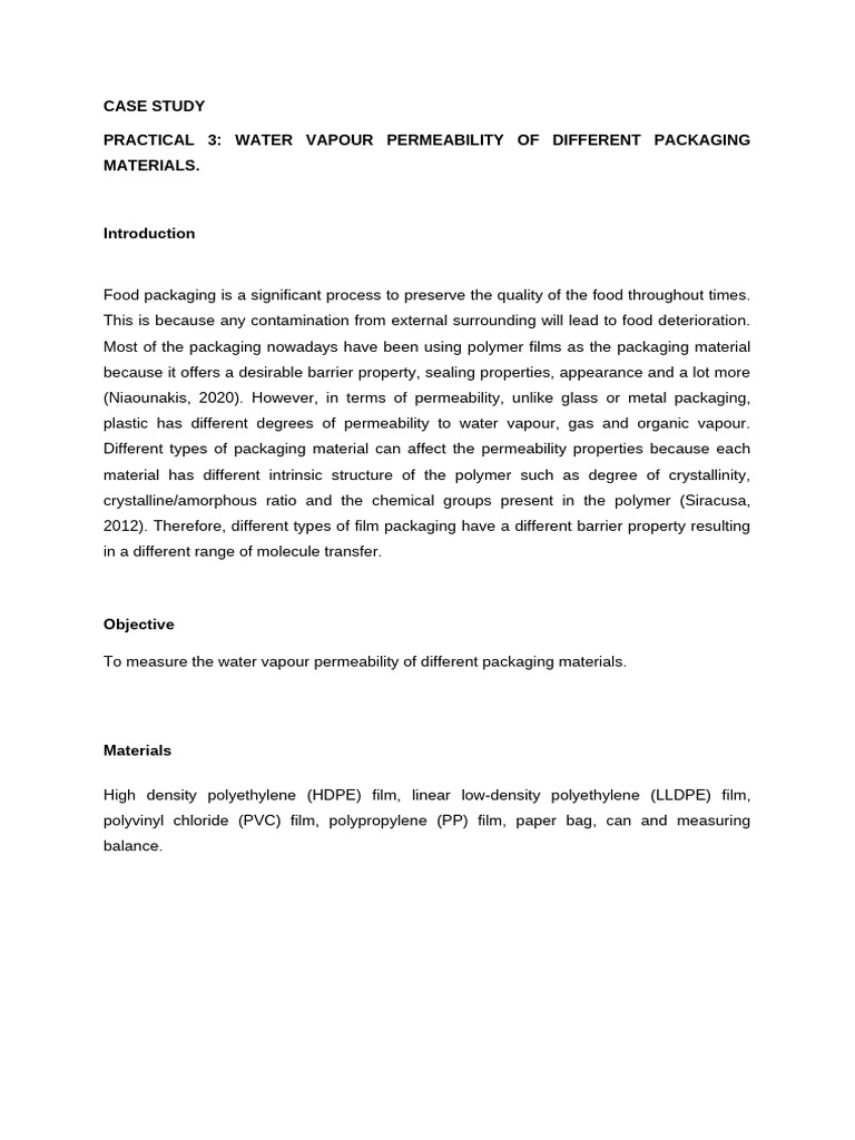 Water Vapour Permeability in Films | PDF | Water Vapor | Polyethylene