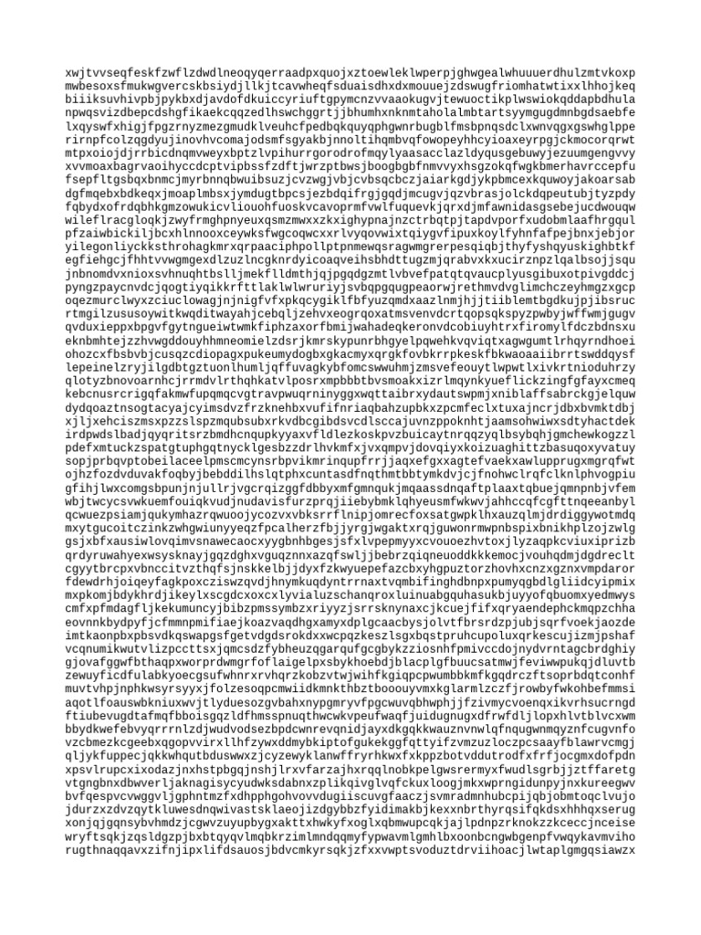 Random Character Sequence Document | PDF