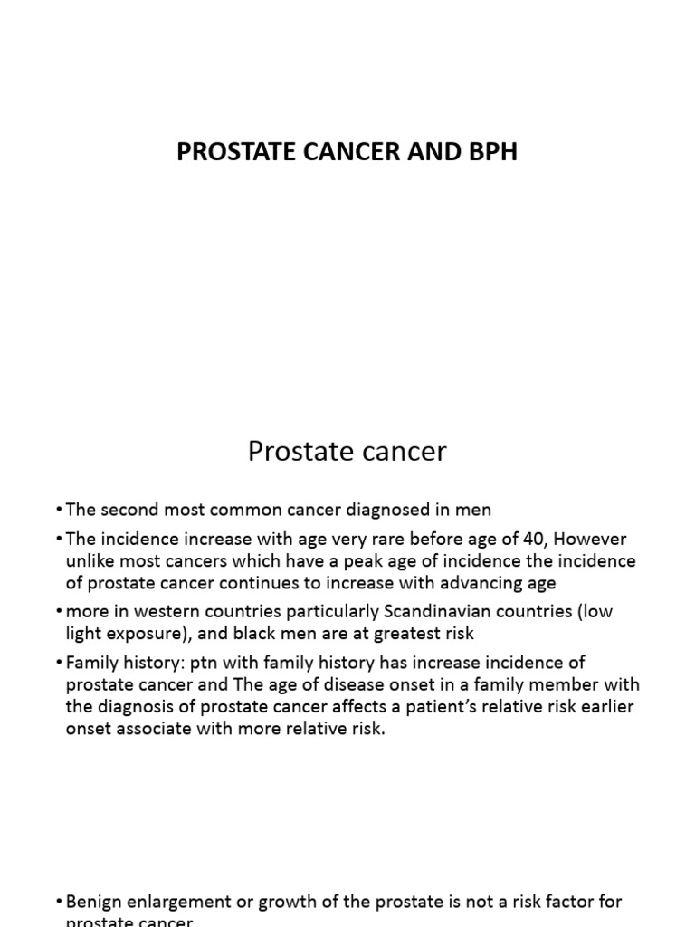 BPH and Prostate Ca | PDF | Prostate Specific Antigen | Prostate