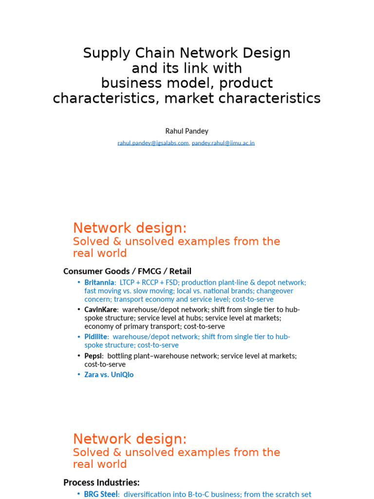Business Model SC Network Design Push Pull STR | PDF | Logistics ...