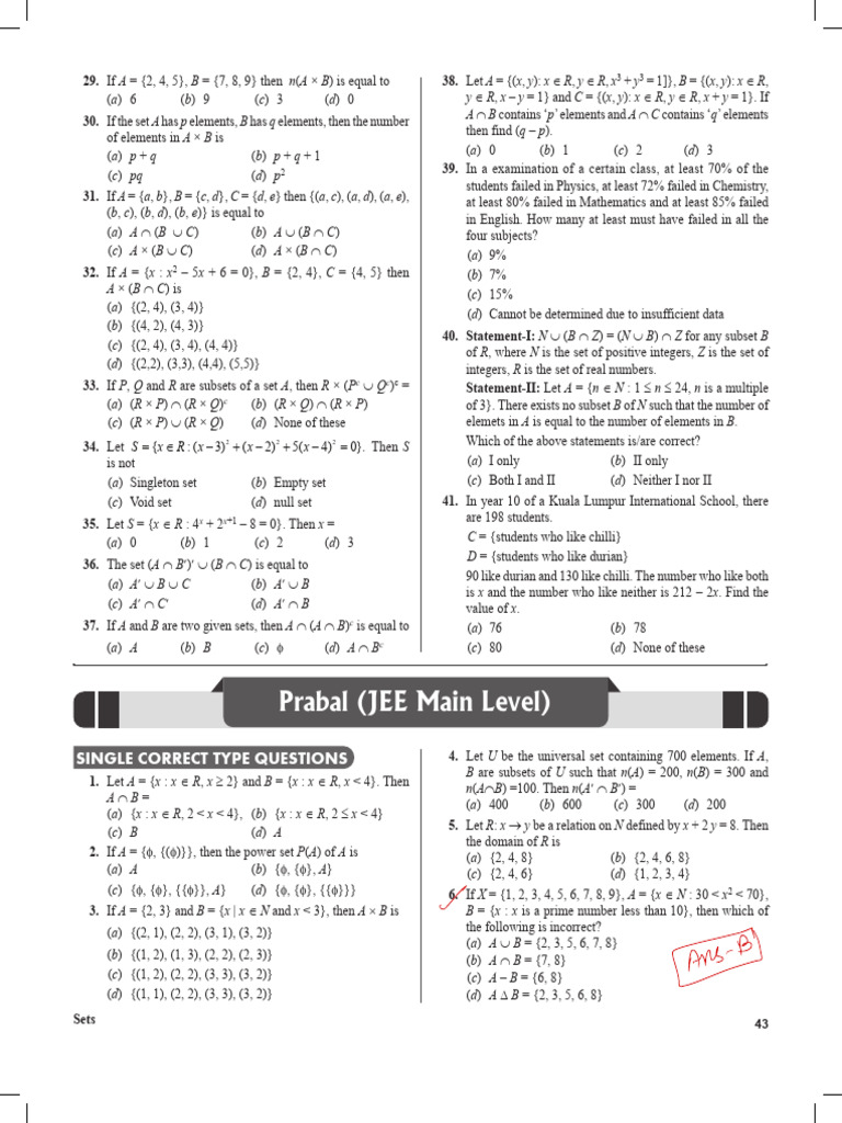 Set Theory Probal Parikshit | PDF | Numbers | Mathematical Logic