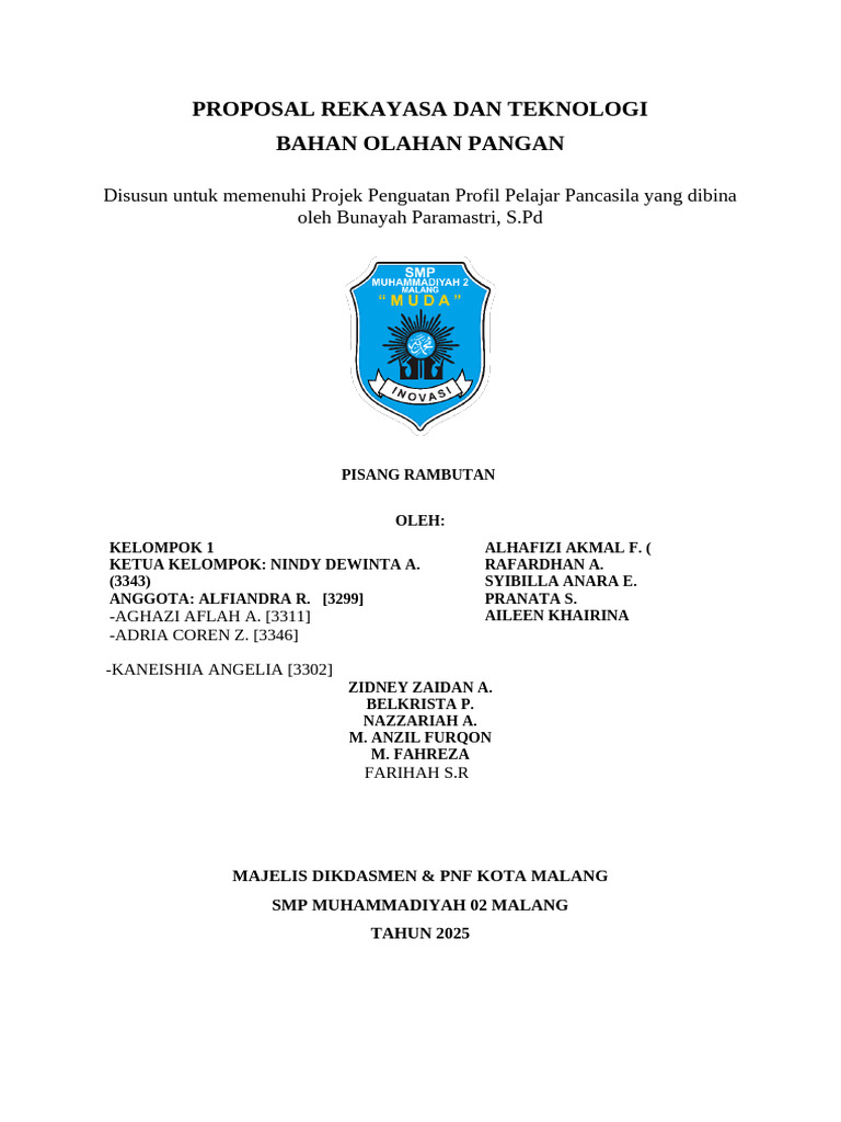 Proposal Rekayasa Dan Teknologi | PDF