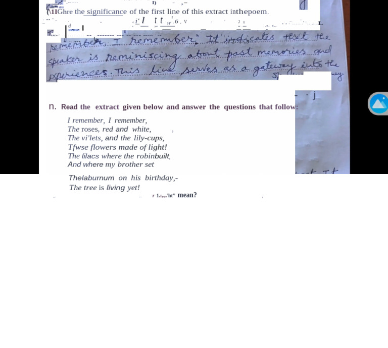 I Remember, I Remember | PDF