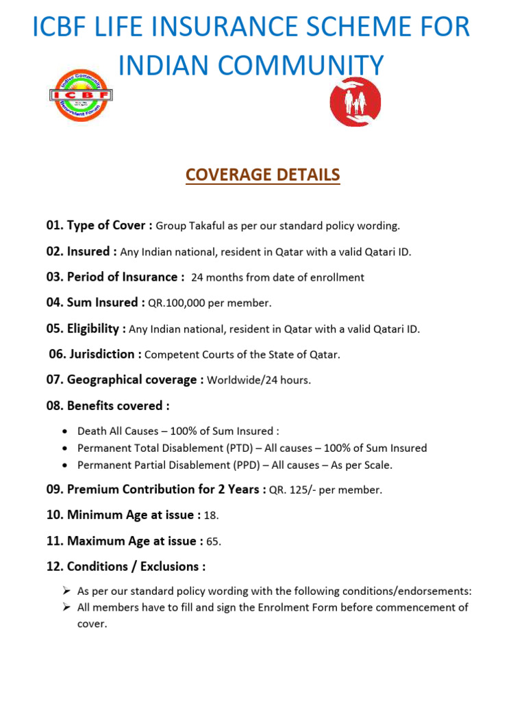 Indian Community Takaful Insurance Qatar | PDF | Insurance | Life Insurance