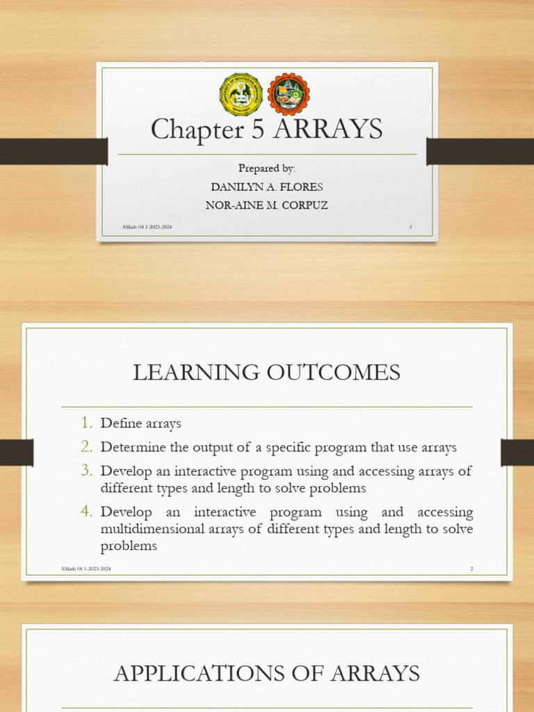 AMath-04-CHAPTER-5-Arrays | PDF | Integer (Computer Science) | Variable ... AMath-04-CHAPTER-5-Arrays | PDF | Integer (Computer Science) | Variable ...