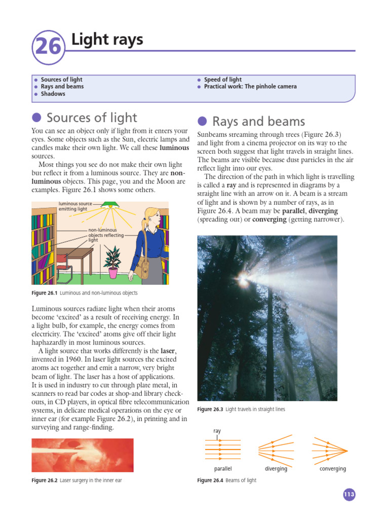 Light 1 Pdf Reflection Physics Mirror