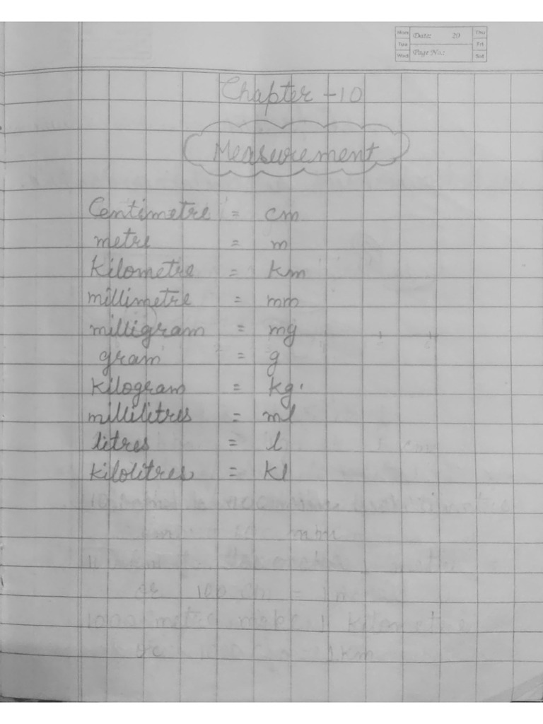 Chapter 10 Measurement - 1 | PDF