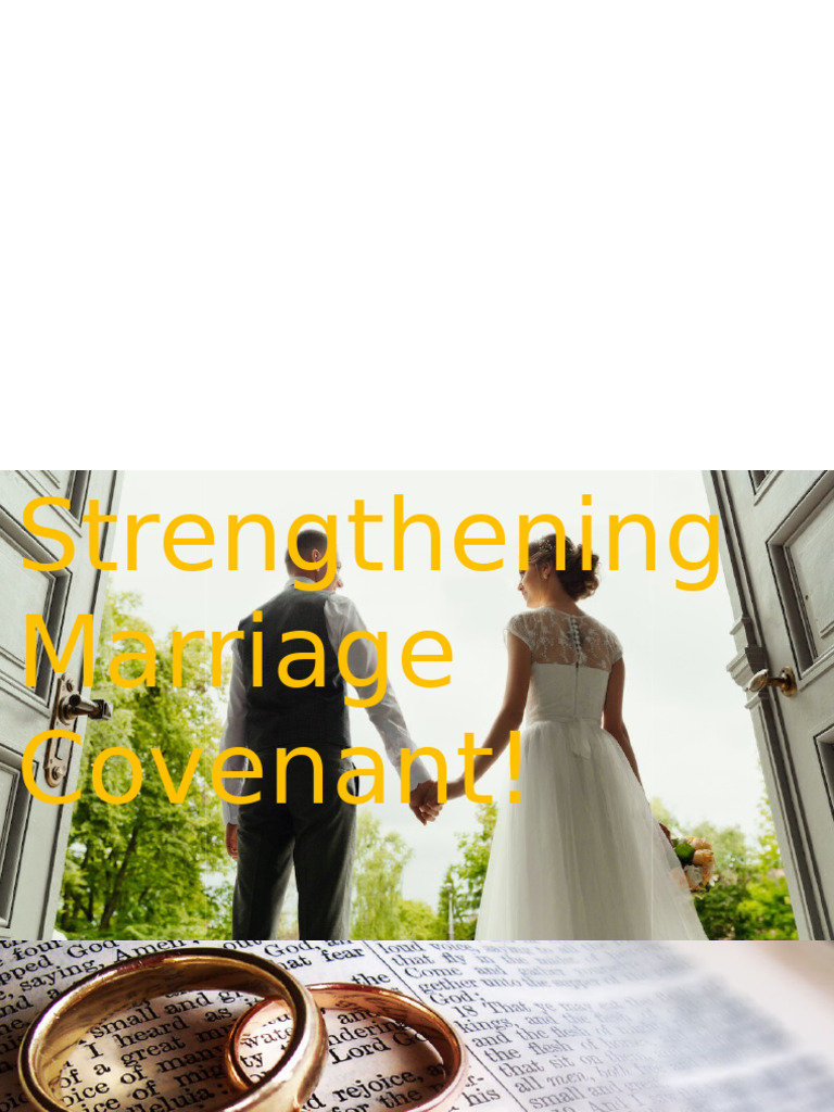 Strengthening Marriage Covenant Essentials | PDF