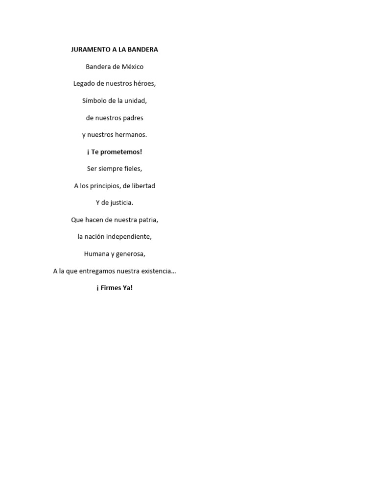Juramento A La Bandera | PDF