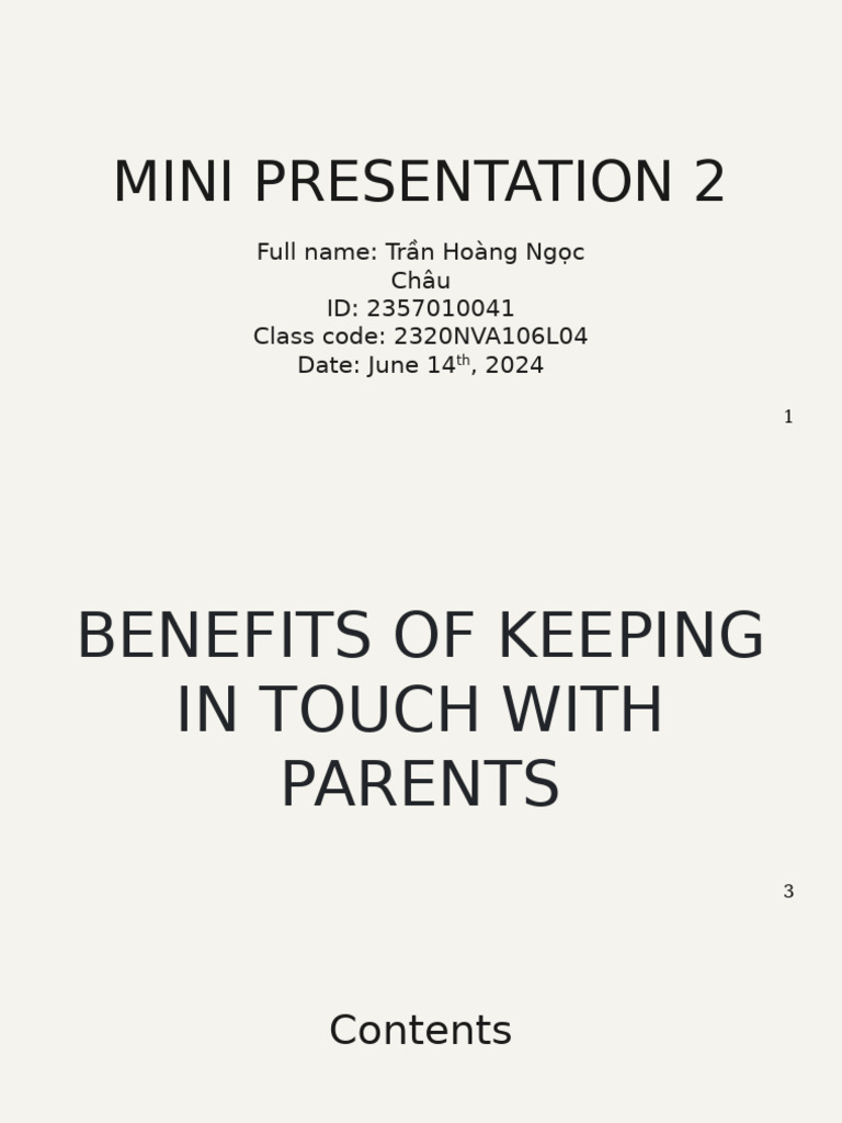 Mini Presentation 2 | PDF