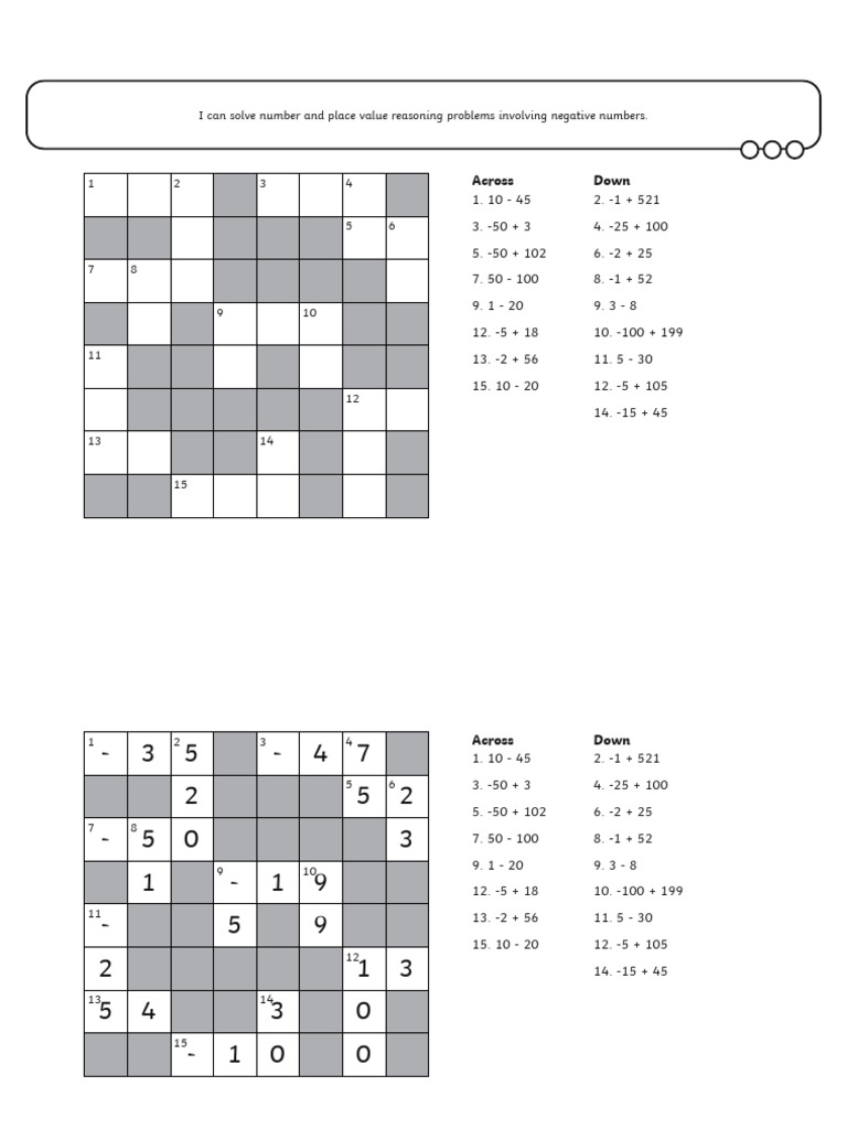 Lesson 15. Negative Numbers | PDF | Numbers | Symbols