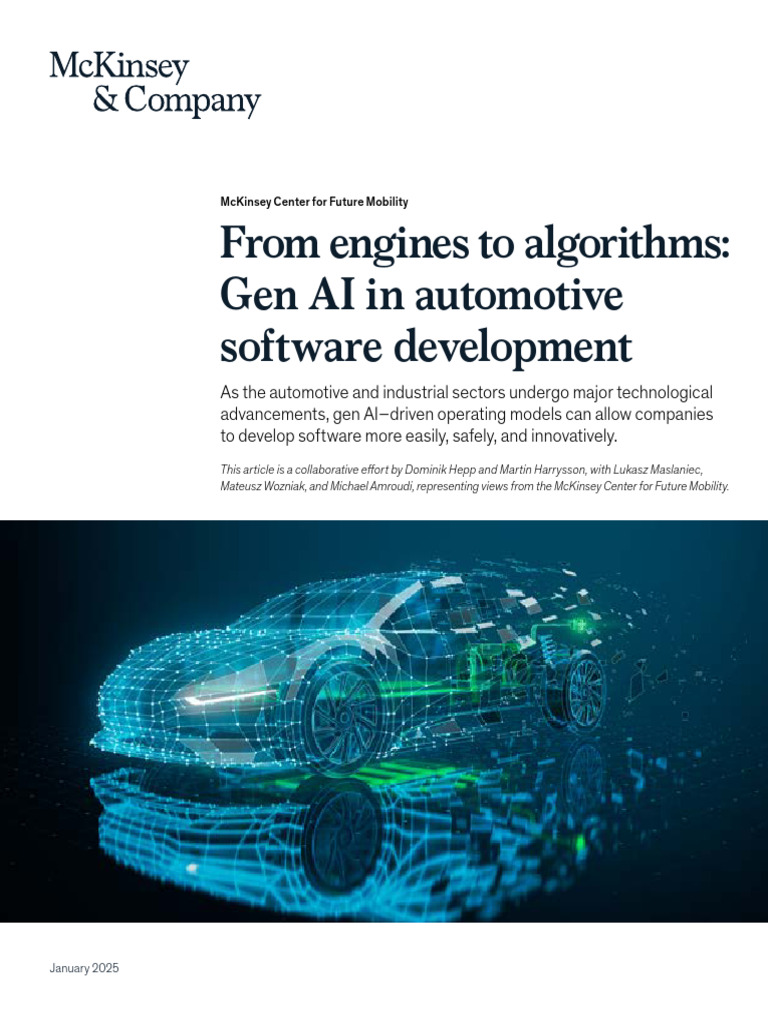 From Engines To Algorithms Gen Ai in Automotive Software Development ...