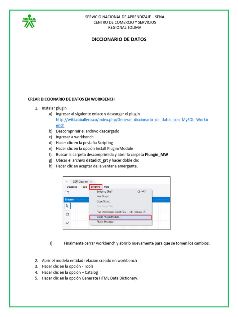 Diccionario de Datos | PDF