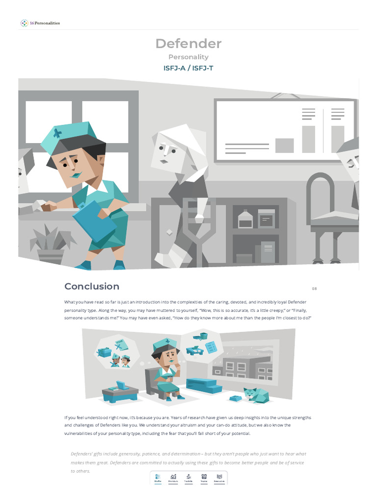 Conclusion - Defender (ISFJ) Personality - 16personalities | PDF
