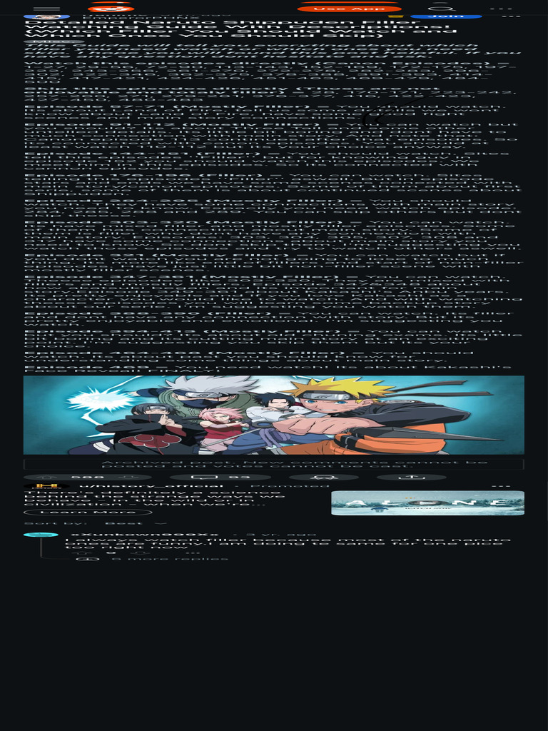 Detailed Naruto Shippuden Filler Watching Guide With Descriptions ...