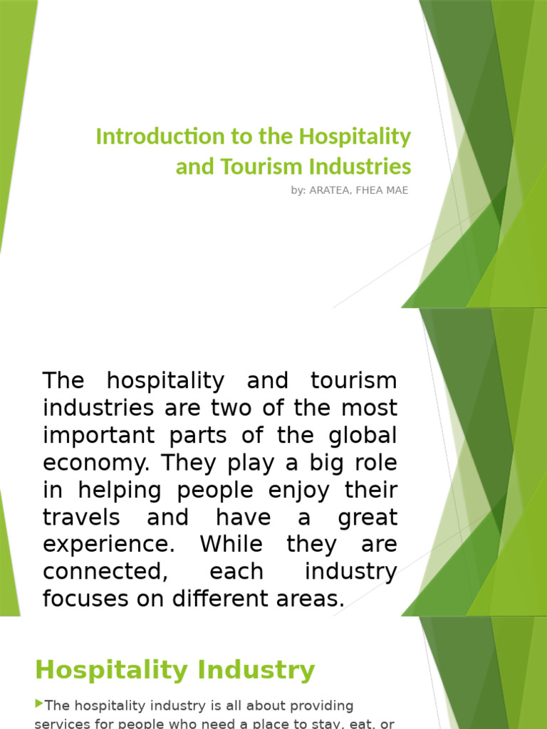 Introduction To The Hospitality and Tourism Industries | PDF