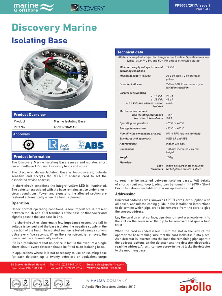 Discovery Marine Isolating Base Overview | PDF | Sensor | Equipment