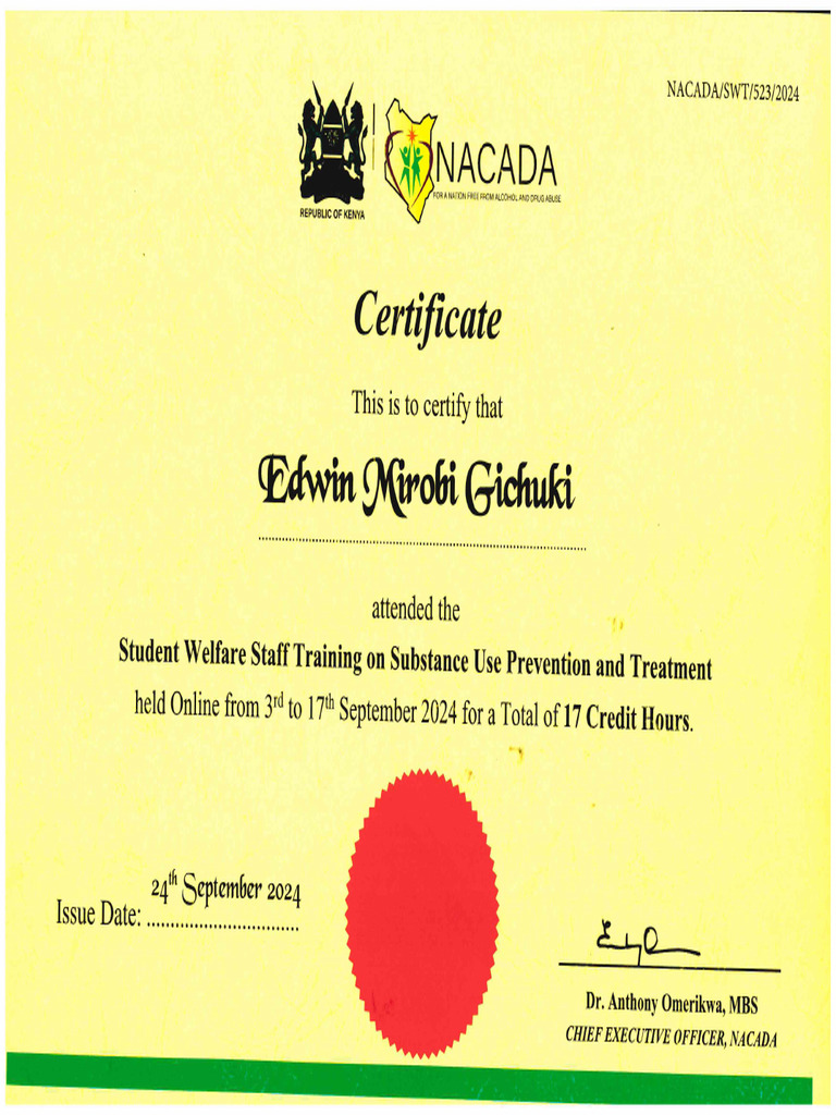 Edwin Mirobi Gichuki | PDF