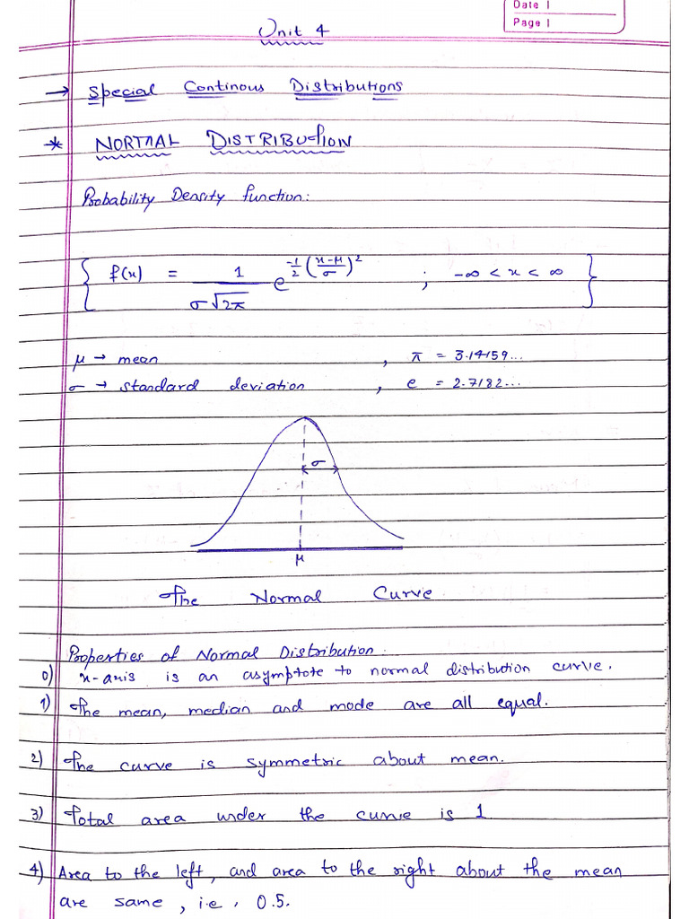 Unit 4 (Probability and Statistics) (MTH 302) | PDF