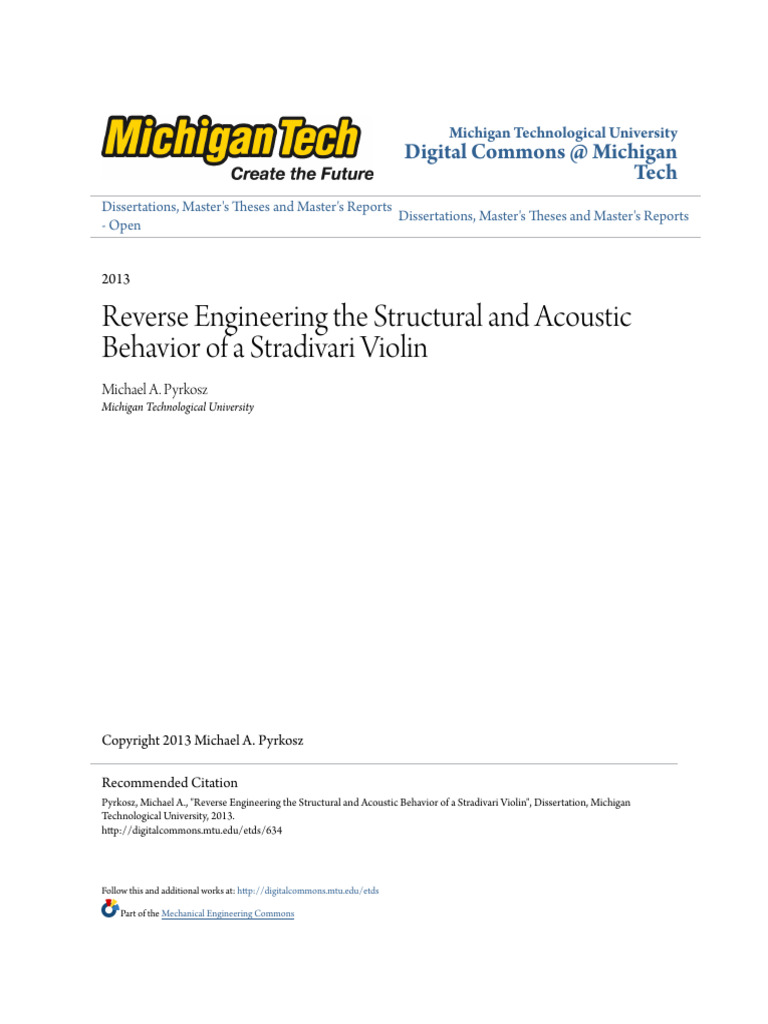 Reverse Engineering The Structural and Acoustic Be | PDF | Finite ...