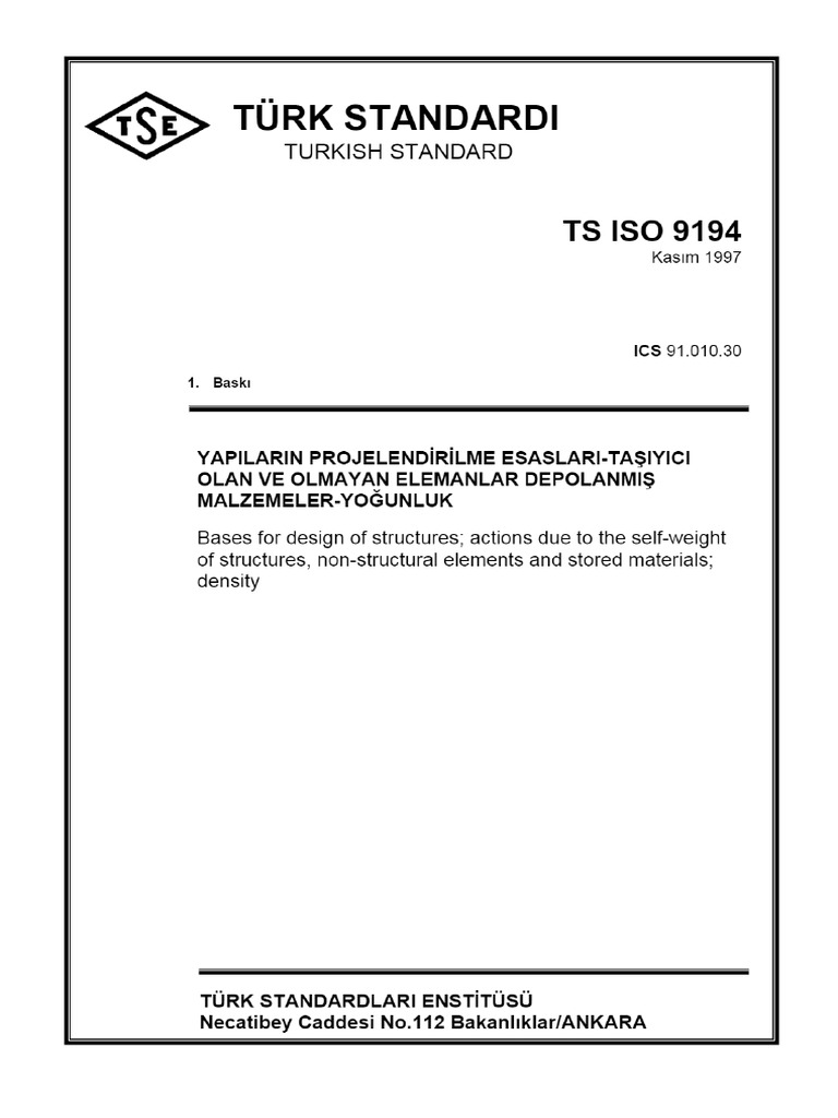 TS Iso 9194 | PDF