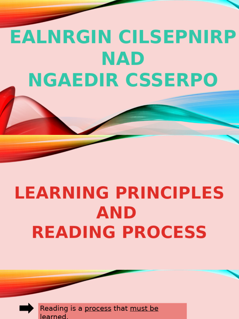 Lesson 1.1 Principles of Reading Presentation1 1 | PDF | Learning ...