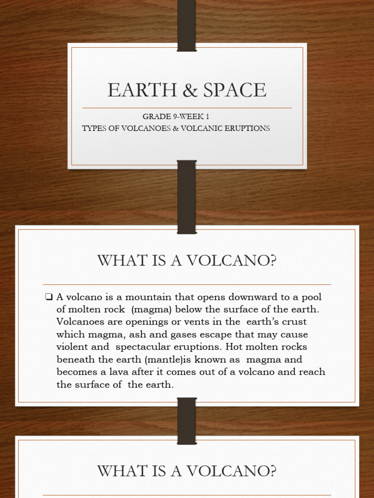 GRADE 9 Types of Volcanoes | PDF | Volcano | Types Of Volcanic Eruptions