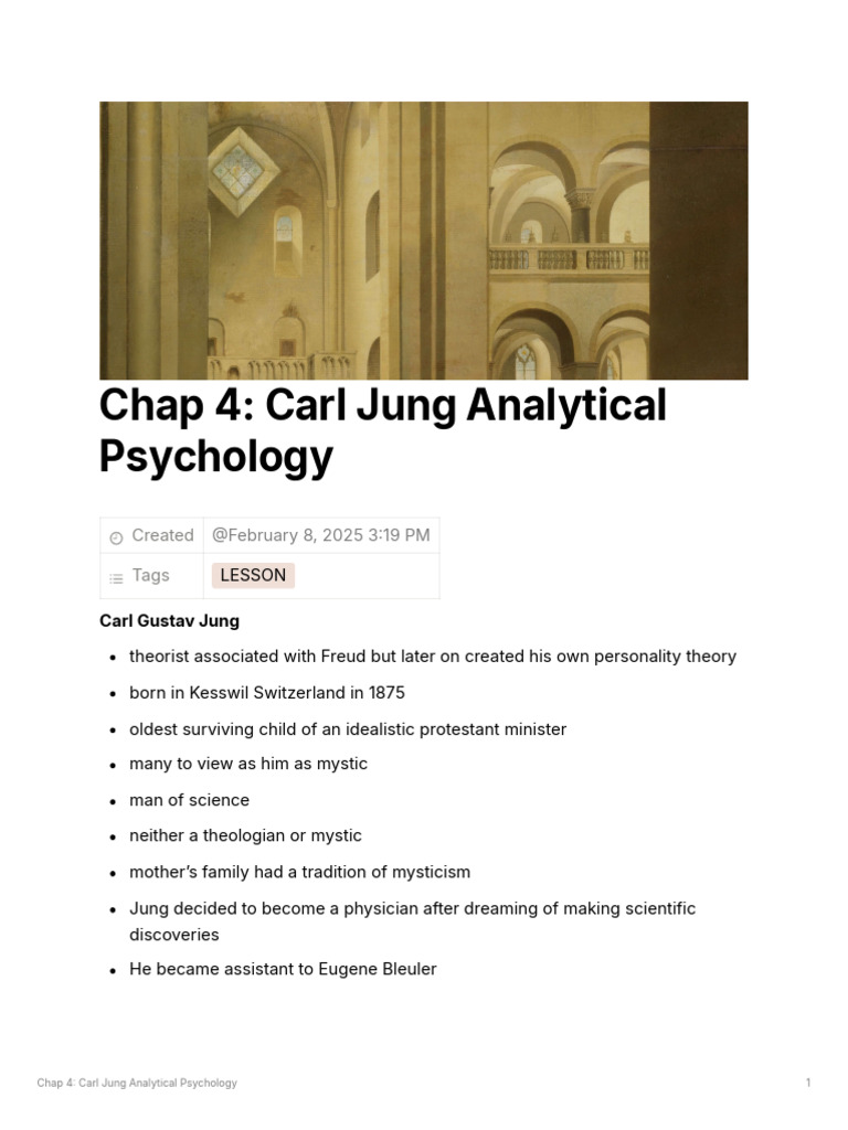 Carl Jung's Analytical Psychology Overview | PDF | Analytical ...