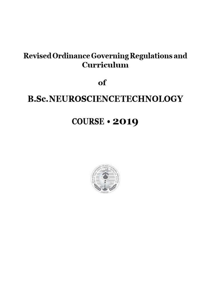 B.Sc. Neuroscience Technology Curriculum | PDF | Metabolism | Nutrients