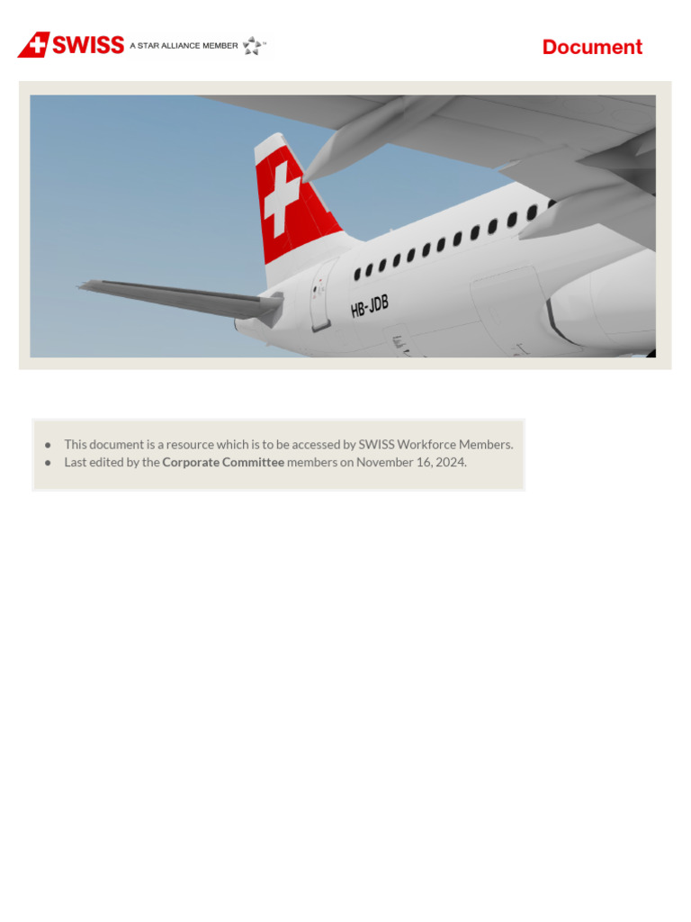 Swiss International Air Lines AG - Insert Document | PDF