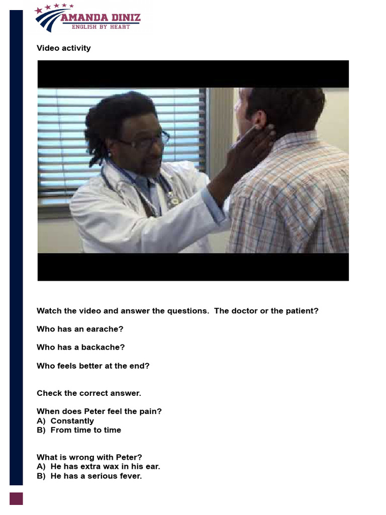 Video Quiz: Doctor-Patient Scenario | PDF