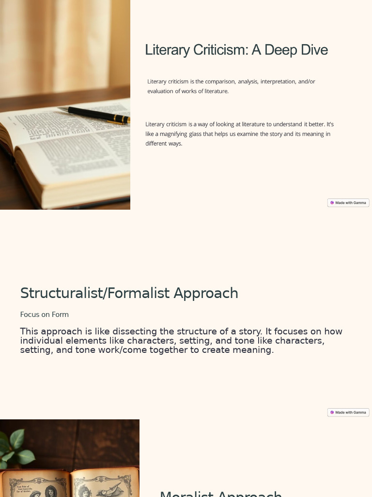 Literary Criticism A Deep Dive 1 | PDF