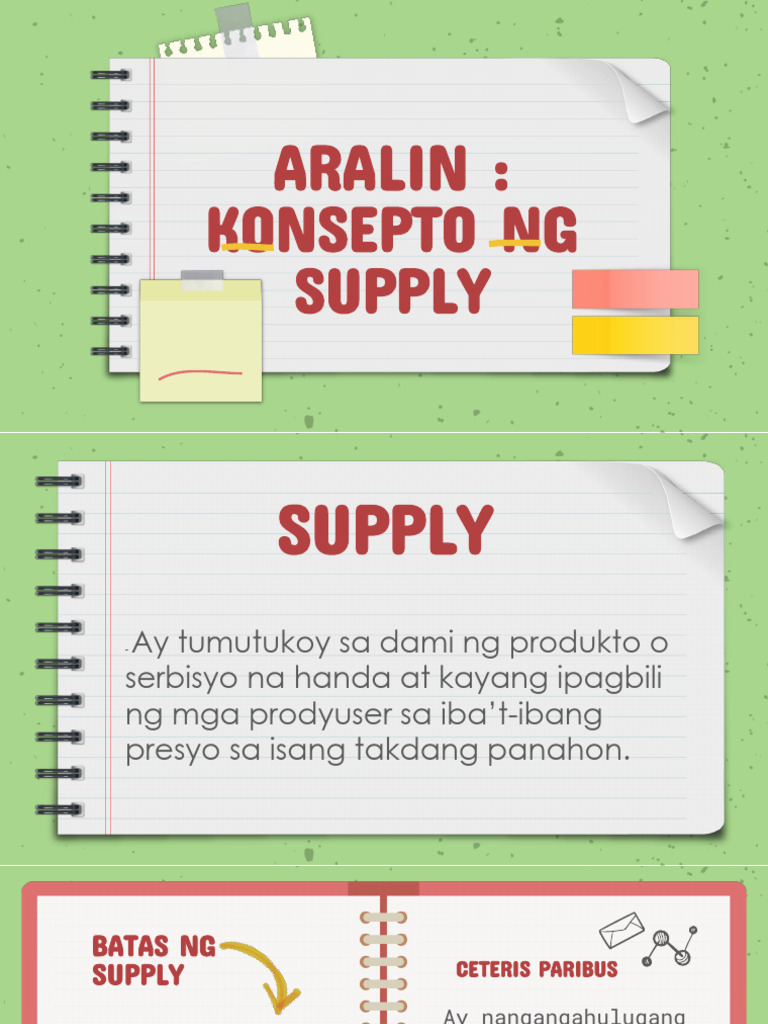 Aralin 8 - Konsepto NG Supply (!) | PDF