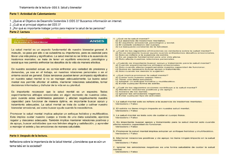 ODS 3 - La Salud y Bienestar - 04 - 02 - 25 | PDF