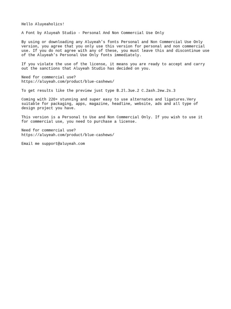 Personal Use Only License | PDF