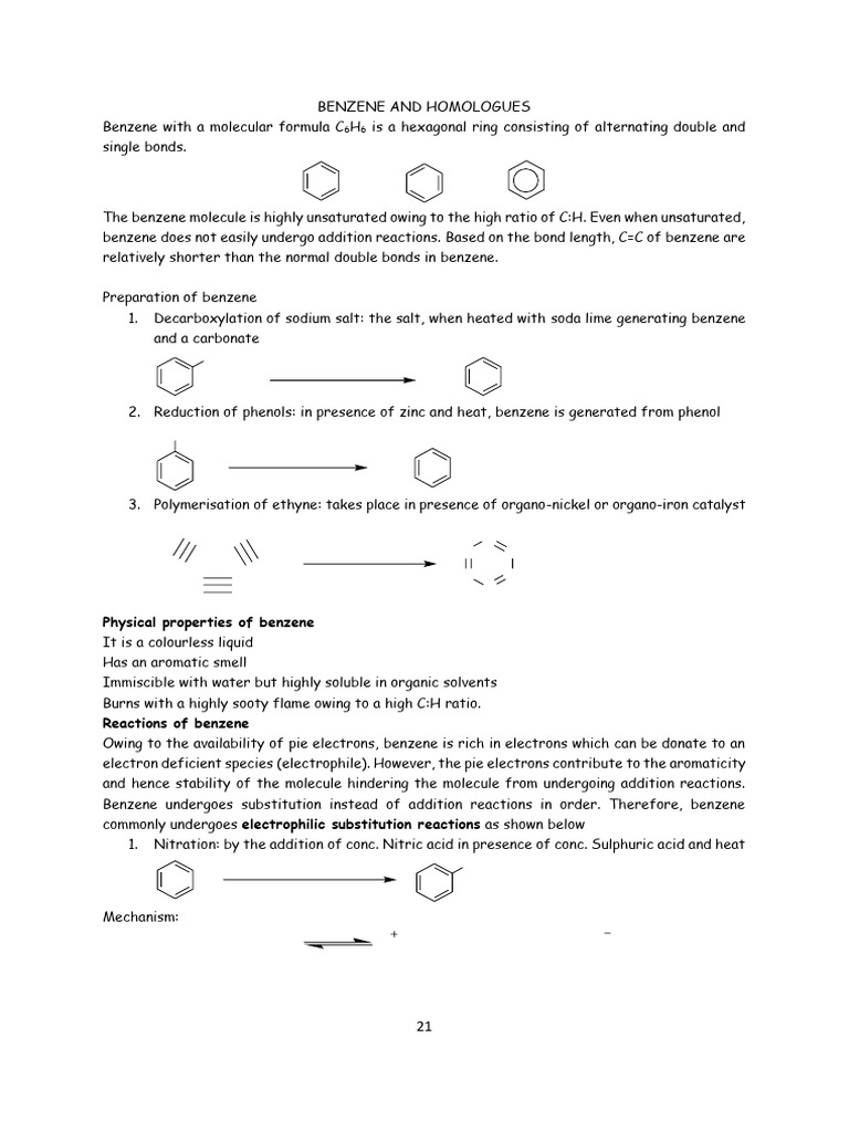 Benzene and Alkyl Halides Overview | PDF | Chemical Reactions | Alkene