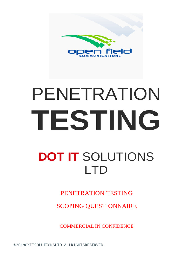 OXIT PenetrationTestingScopingQuestionnaire v1 Final | PDF | World Wide ...
