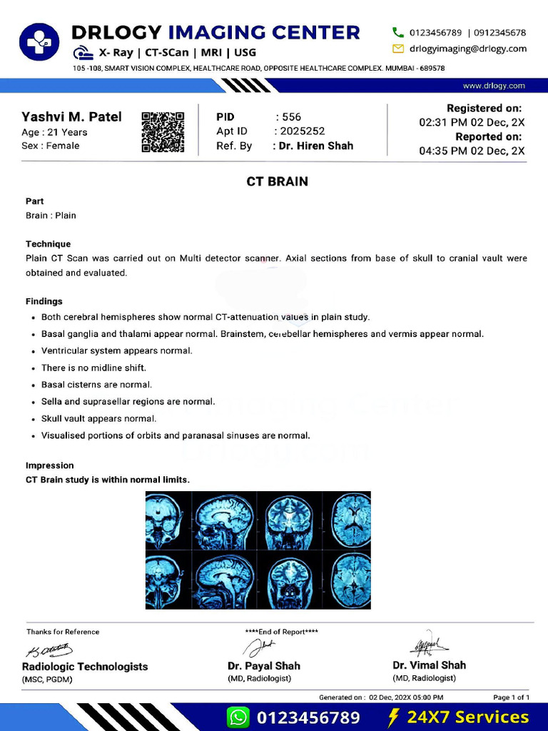 Ct scan result | PDF