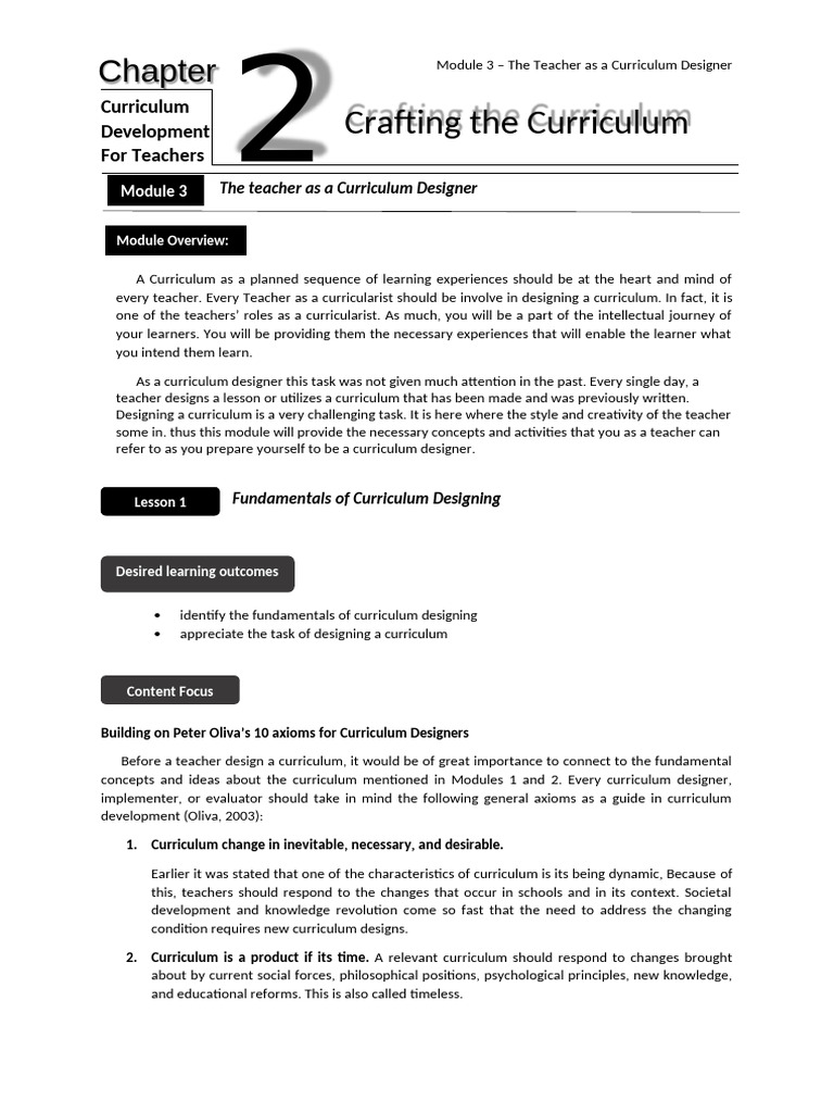 Curriculum Design Essentials for Teachers | PDF | Curriculum ...