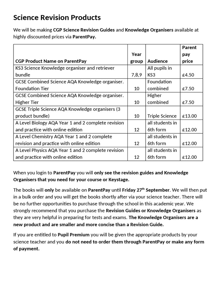 Science Revision Guides | PDF