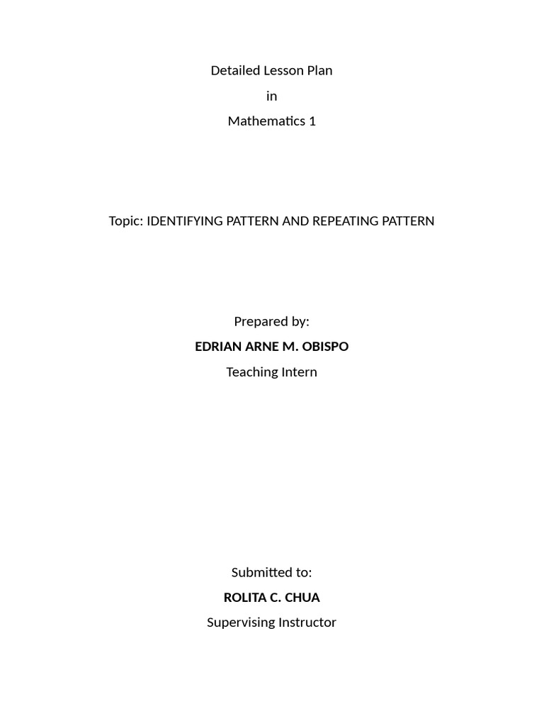 Detailed Lesson Plan - Copy | PDF | Lesson Plan | Prayer