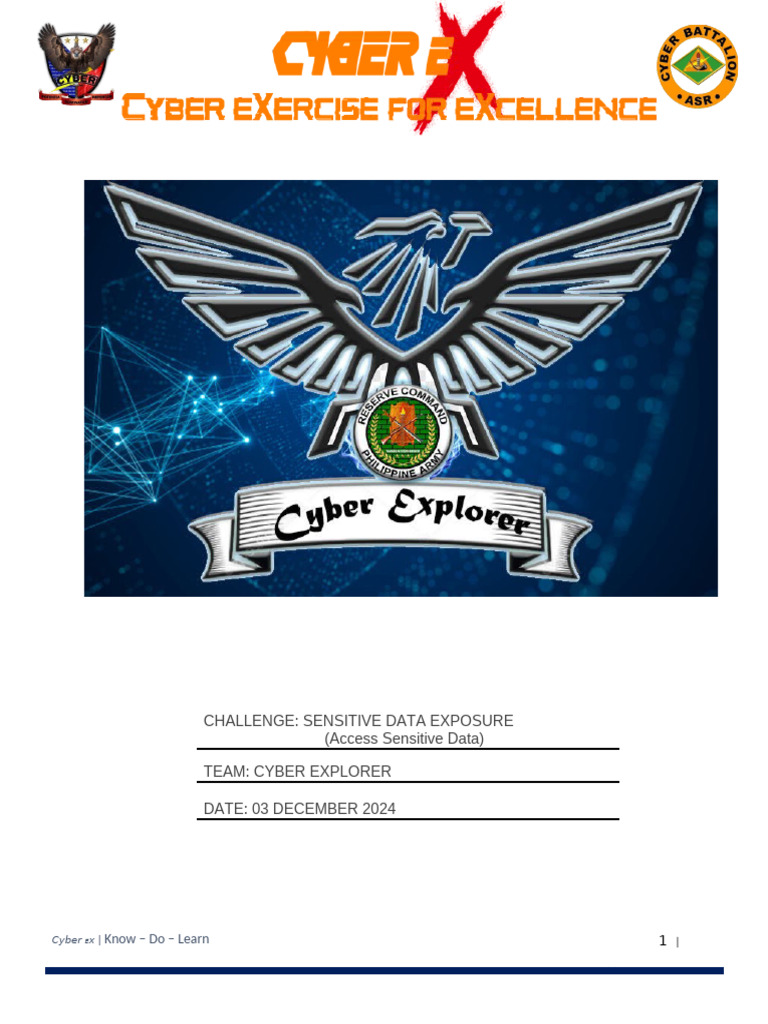 Cyber Explorer Team - CER Documentation | PDF | Security | Computer ...