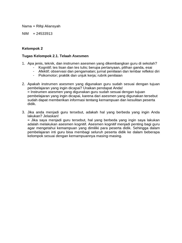 T.2.4 Ruang Kolaborasi (Assesment) | PDF