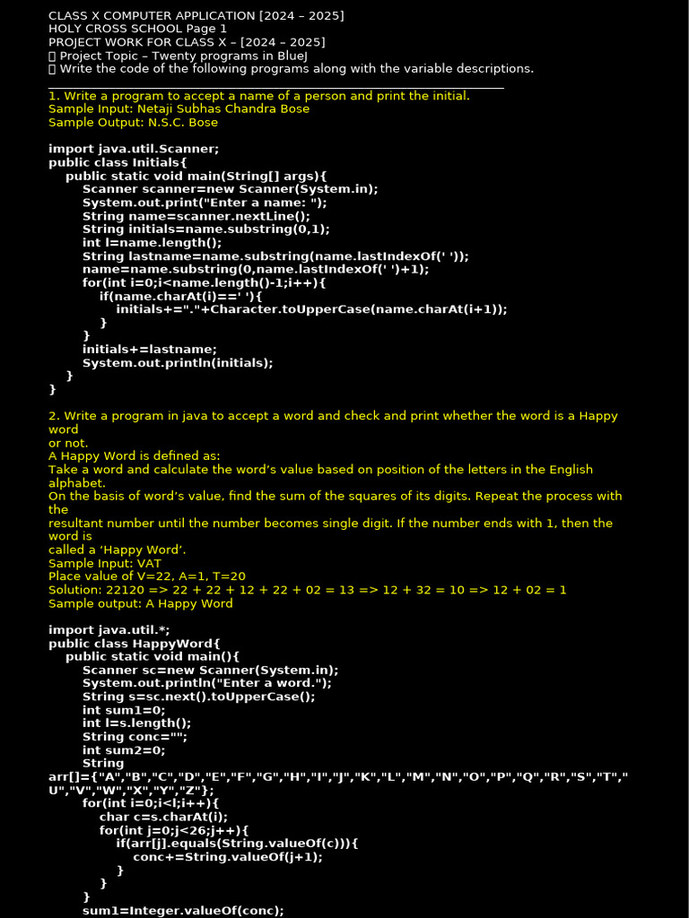Computer Class 10 Project Full Pdf String Computer Science Boolean Data Type