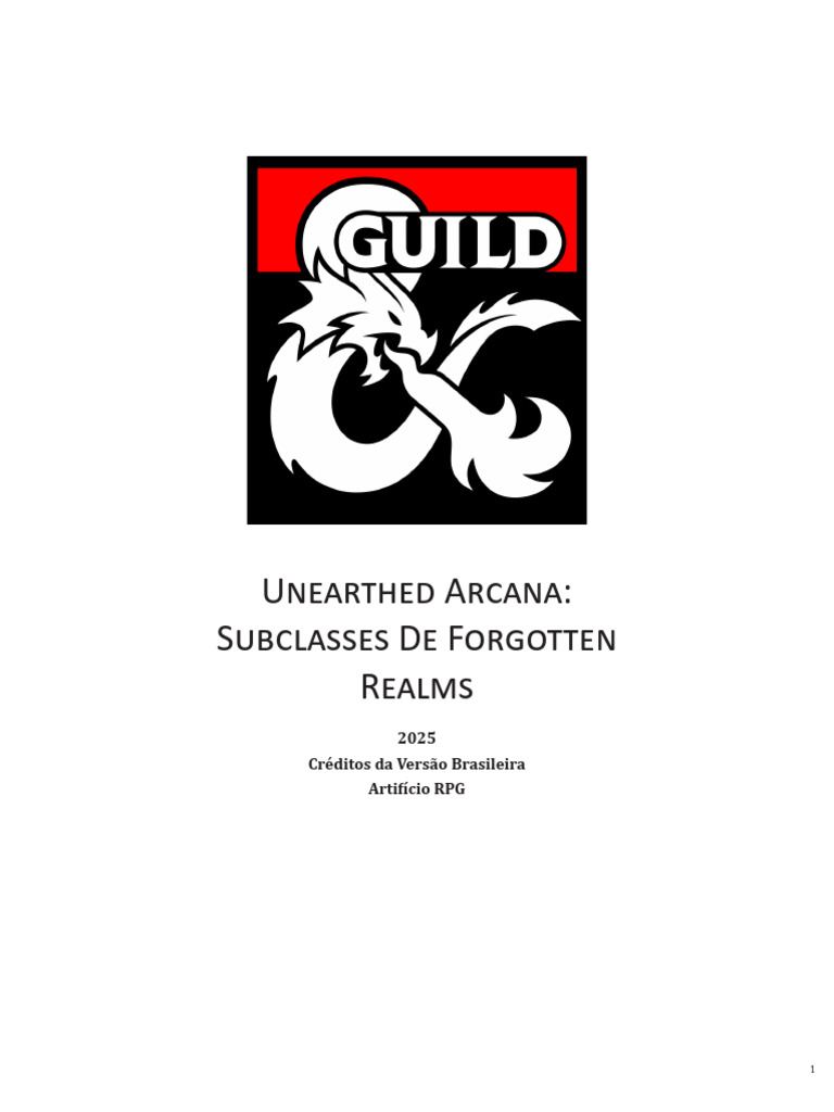 Unearthed Arcana 2025 - Subclasses de Forgotten Realms - PT-BR | PDF | Mágico (fantasia) | Dragão
