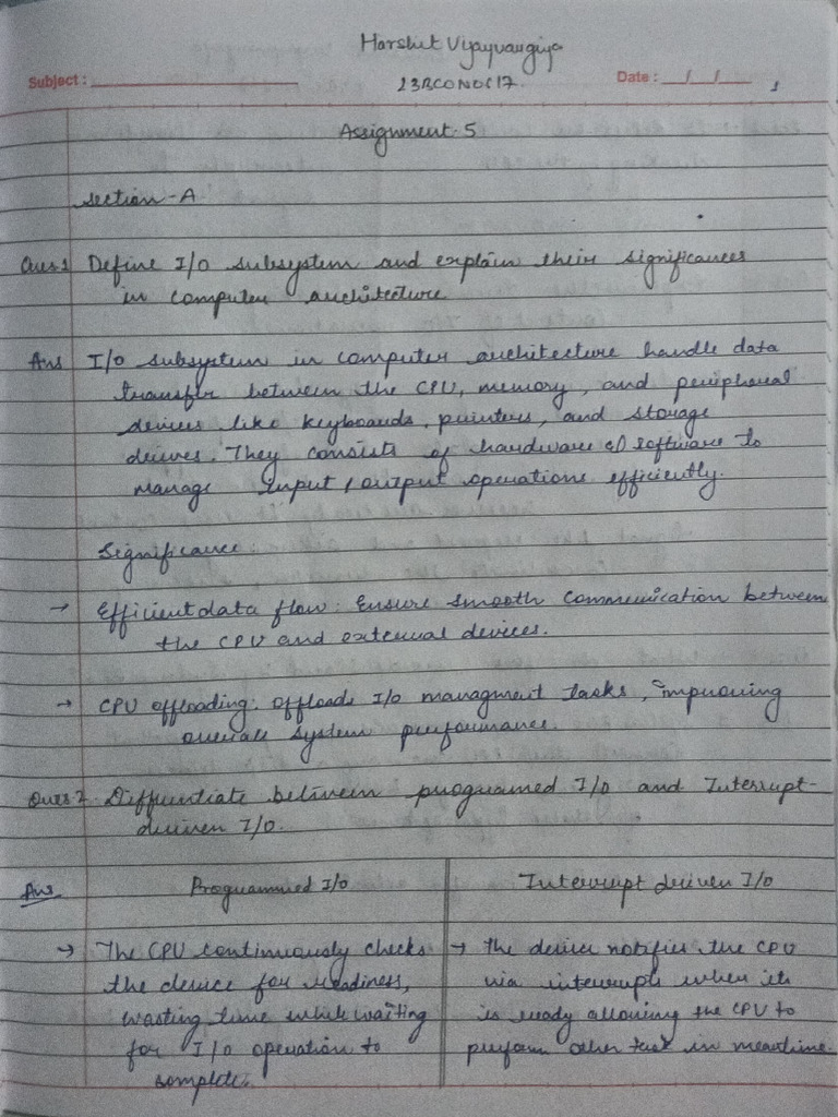 Harshit Vijayvargiya COD Assignment 5th | PDF | Input/Output | Computer Memory