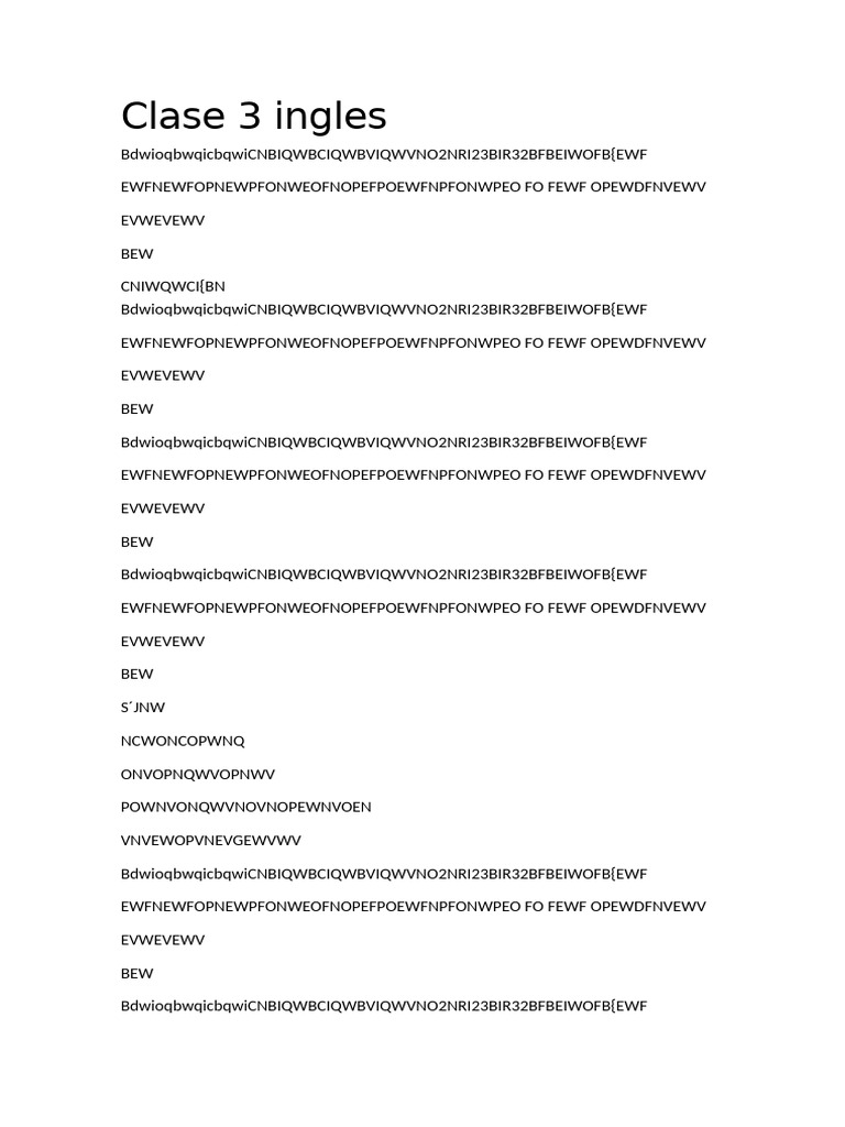 Clase 3. Ingles | PDF