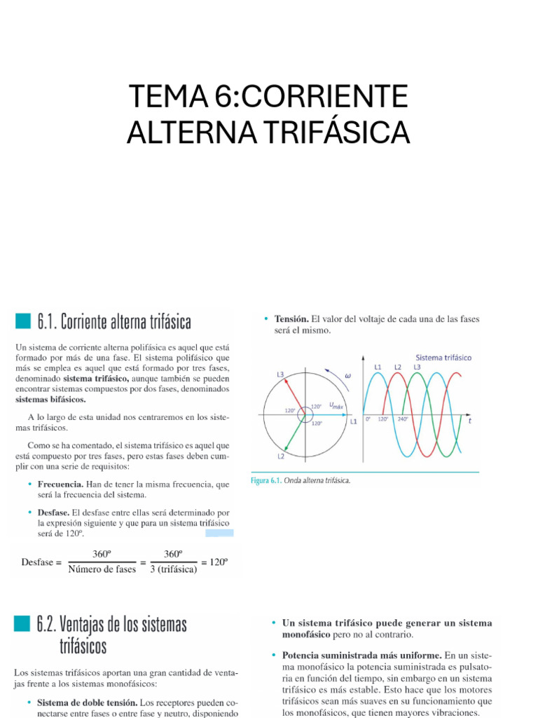 Corriente Alterna Trifásica: Guía Esencial | PDF
