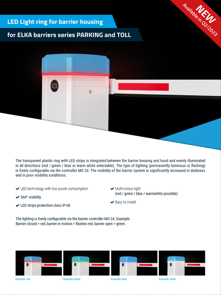LED Light Ring for ELKA Barriers | PDF