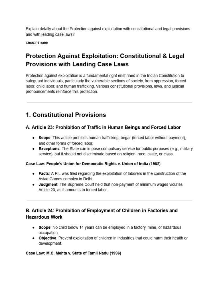 Explain detaily about the Protection against exploitation with ...